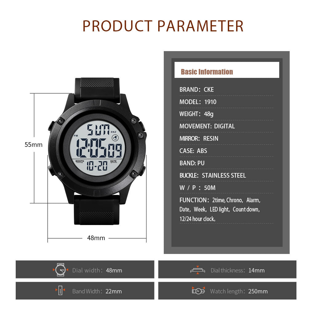 CKE 1910 Men's Digital Sports Watch – CKE Watch